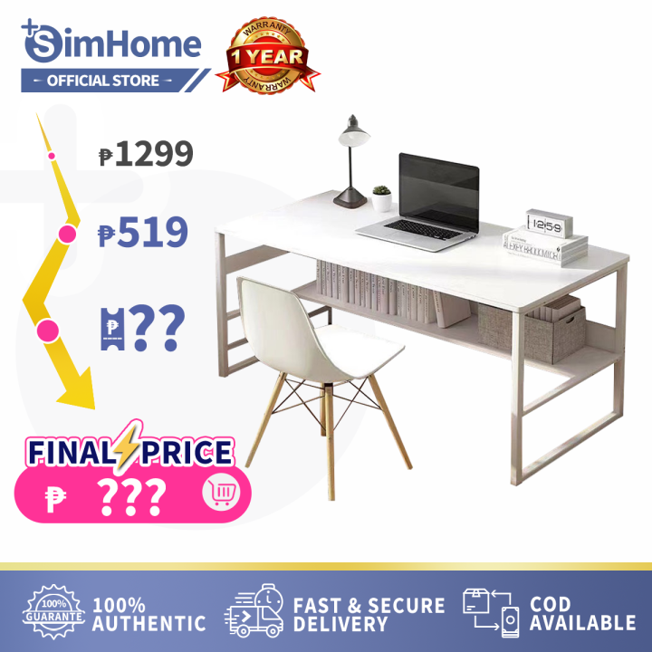 SimHome Computer Desk Modern Bedroom Living Room Double Deck Study Desk ...