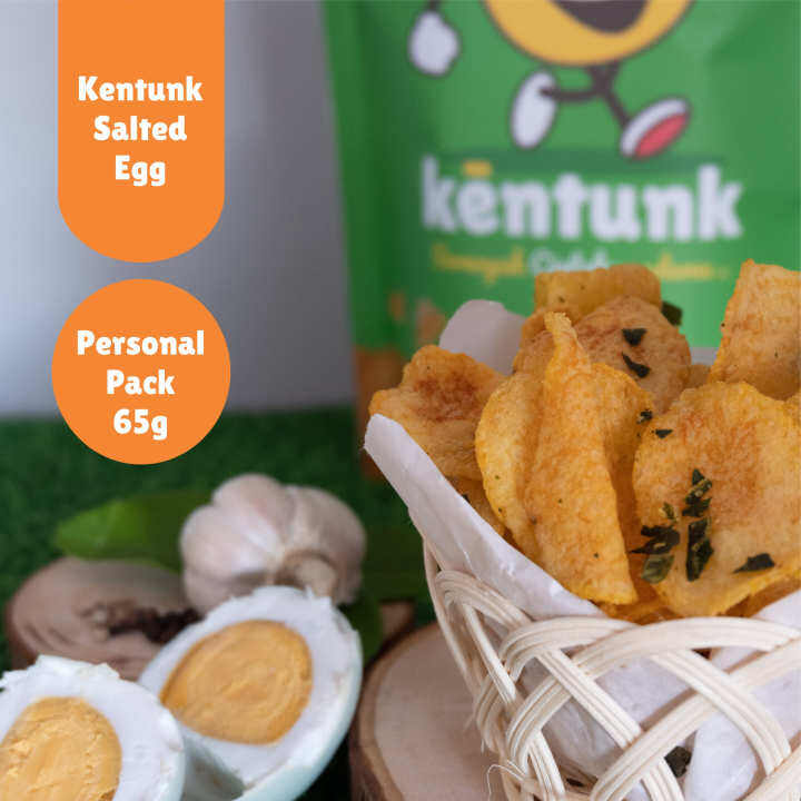 KENTUNK 65g Salted Egg Telur Asin Cemilan Snack Keripik Kripik Kentang ...