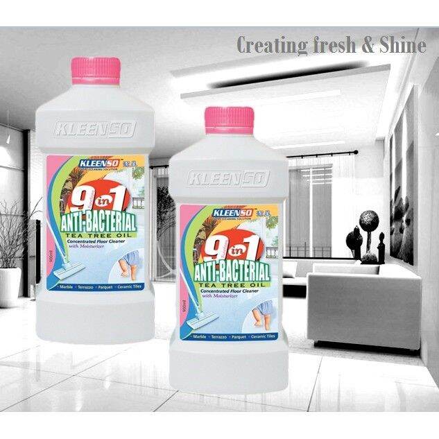 KLEENSO 9 in 1 Anti-bacterial Tea Tree Oil Floor Cleaner 1L PINK | Lazada