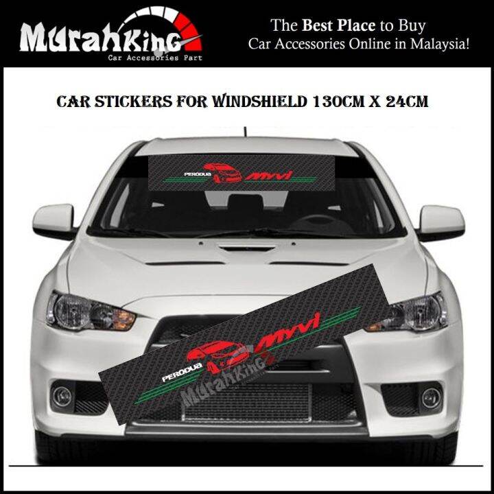Perodua Myvi Logo UNIVERSAL Car Carbon Stickers For Windshield 130cm X ...