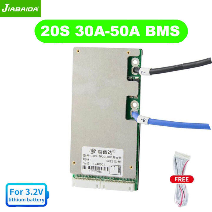 JBD 60V 20S LiFePO4 BMS 30A 40A 50A BMS With Balance Common Port For E ...