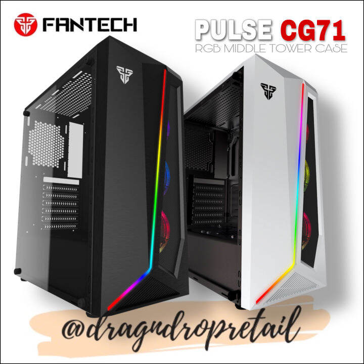 FANTECH CG71 PULSE RGB Middle Tower PC Computer Gaming Case Support ATX ...