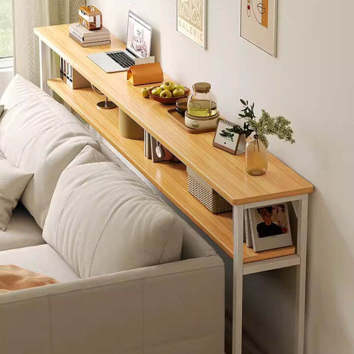 Sofa Side Table Shelf Organizer Storage Rack Behind the Bed Narrow ...