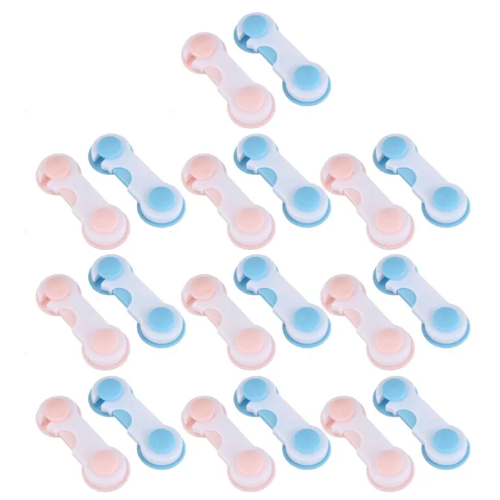 20 Pieces Door Lock Door Safety Closure for Child and Baby Door Cabinet ...