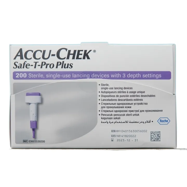 kfCvNOdP เข็มเจาะน้ำตาล Accu-chek safe t pro plus 1 กล่อง 200 ชิ้น ...