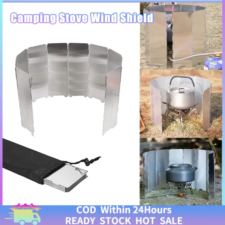 [Fast Delivery] 8 Pieces Camping Stove Wind Shield Stainless Steel ...
