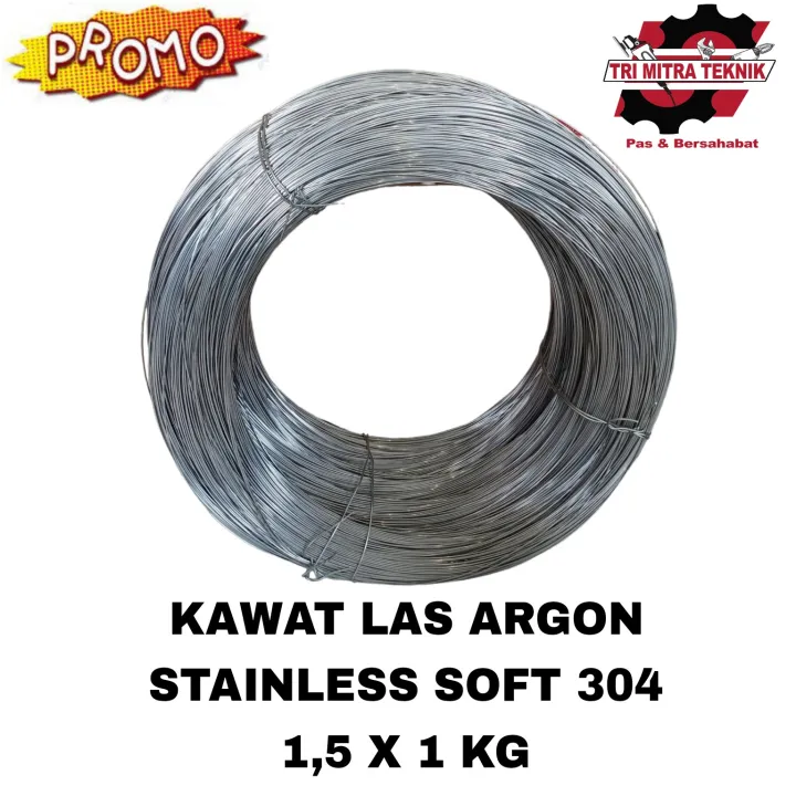 KAWAT LAS TIG/ARGON Kawat Las Argon Stainless 304 Soft ( 1kg ...