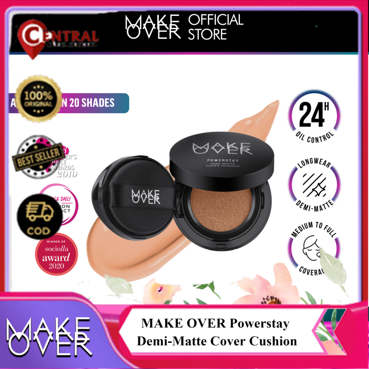 [NEW SHADES] MAKE OVER Powerstay Demi-Matte Cover Cushion 15 g ...