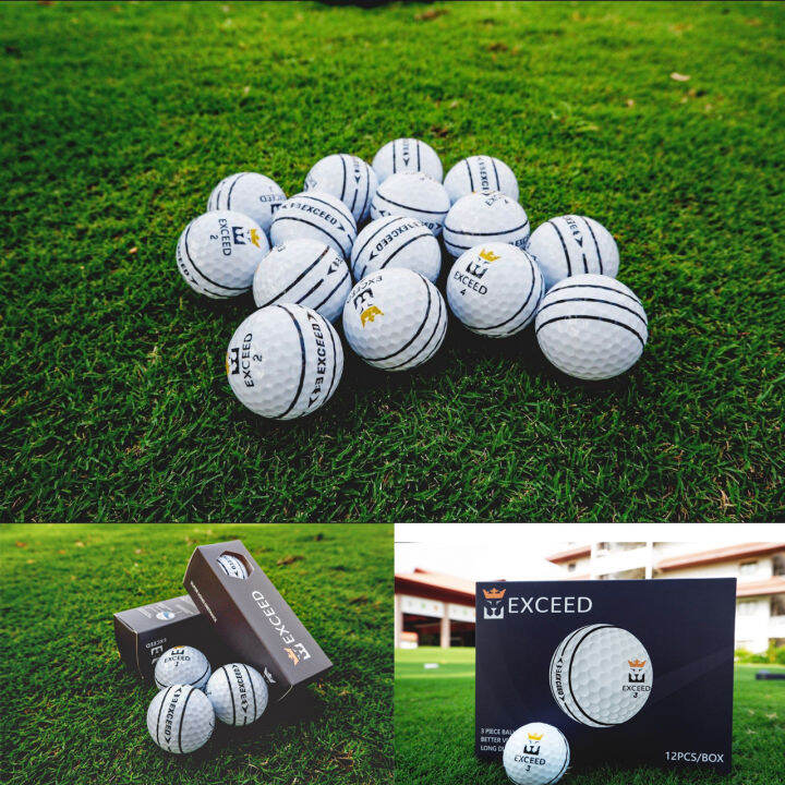 [EXCEED GOLF] ลูกกอล์ฟ GOLF BALL EXCEED HYPER SOFT 3-layers ลูกพัตต์ ใหม่ รหัส QP-EX001 จัดส่ง ...