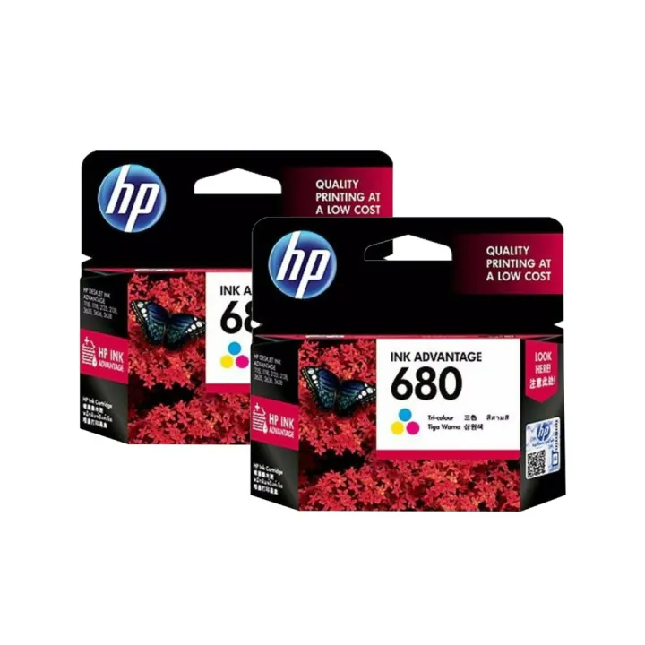 HP 680 Ink Tri-Color / F6V26AA (2 กล่อง) | Lazada.co.th