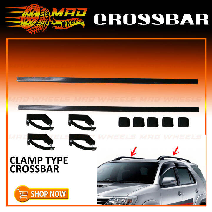 (Clamp Type) Universal Crossbar for CARS WITH ROOF RAIL | Lazada PH