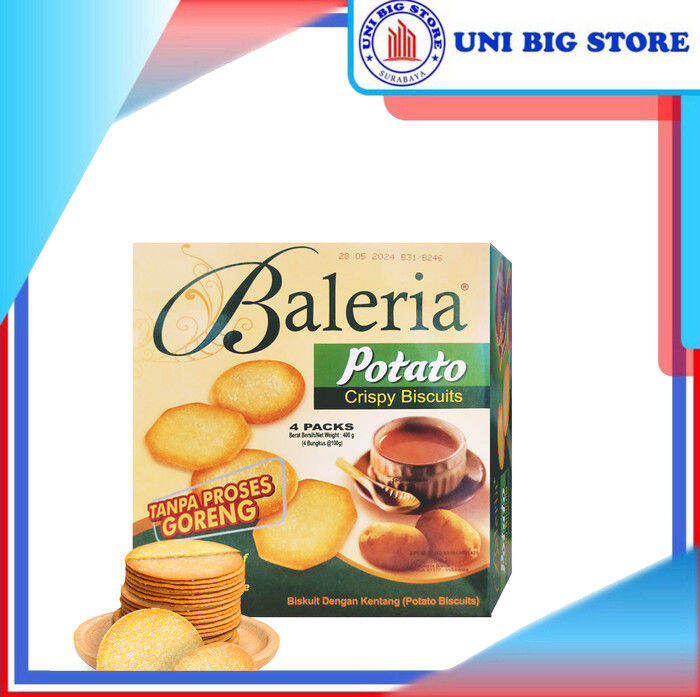 BALERIA Potato Crispy Biscuits 400 gr Biskuit Kentang Biskitop | Lazada ...