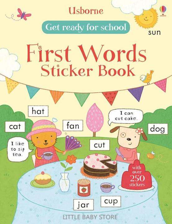 Usborne Get ready for school first words sticker book | Lazada