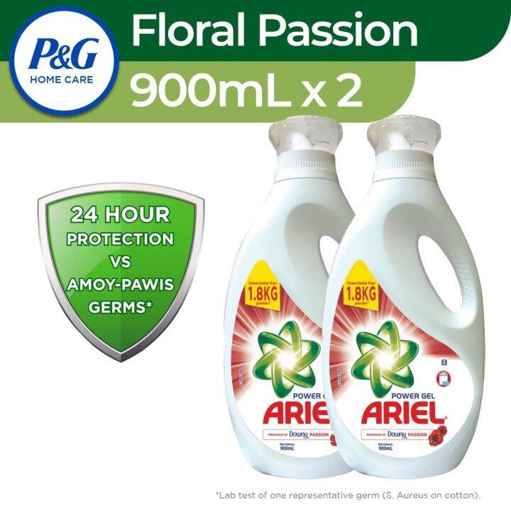 Ariel Liquid Detergent Power Gel with Downy Floral Passion 900mL x 2 Home care products | Lazada PH
