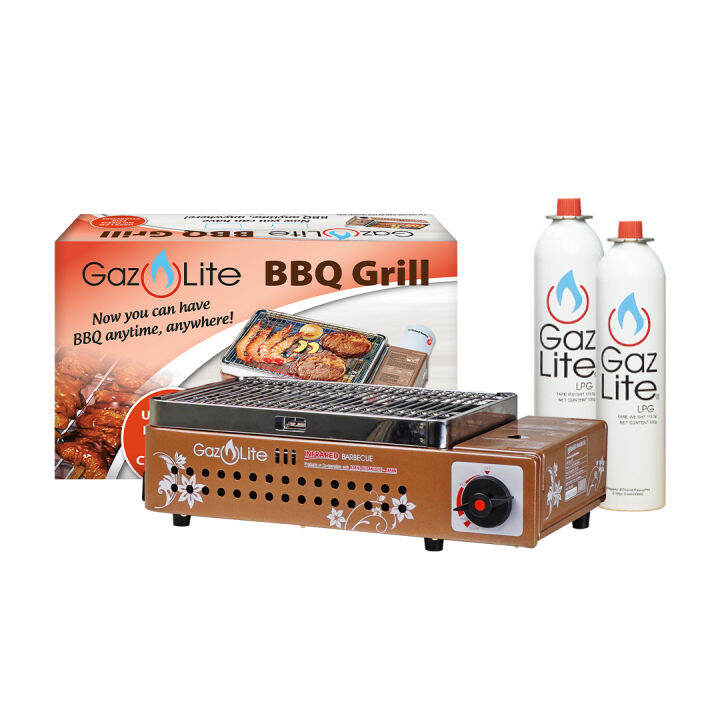 Gaz Lite LPG BBQ Grill + 2 Gaz Lite 330g LPG Cylinders | Lazada PH