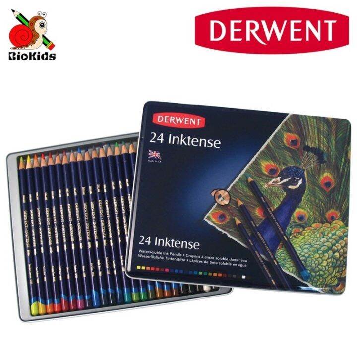 Derwent inktense 24 I สีไม้ระบายน้ำสีสด 24 สี | Lazada.co.th