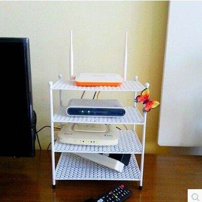 Wrought iron multilayer wireless router cooling rack row socket desktop ...