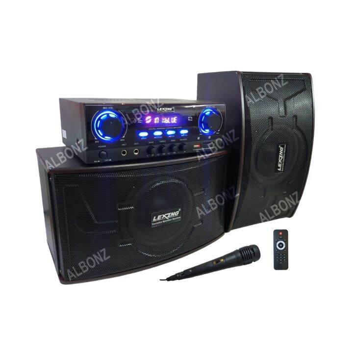 Lexing Amplifier with Speaker 8918 Bluetooth USB SD FM AC220/DC12V ...
