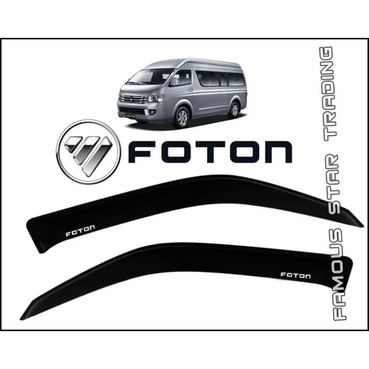 Window Door Sun Visor for Foton Van Rain Guard Black 2-Doors | Black ...