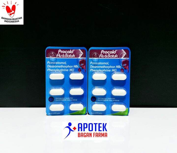 OBAT DEMAM, BATUK PILEK PROCOLD | 2 STRIP = 12 TABLET | Lazada Indonesia