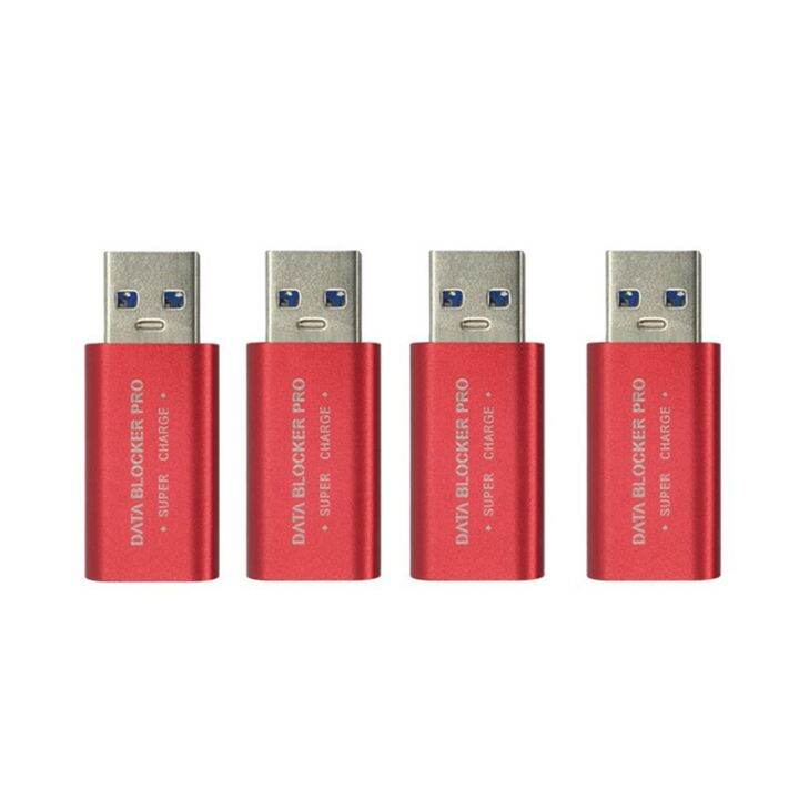 4pcs Usb Data Blocker Usb Data Theft Defender Only For Quick Charge Protect Against Juice