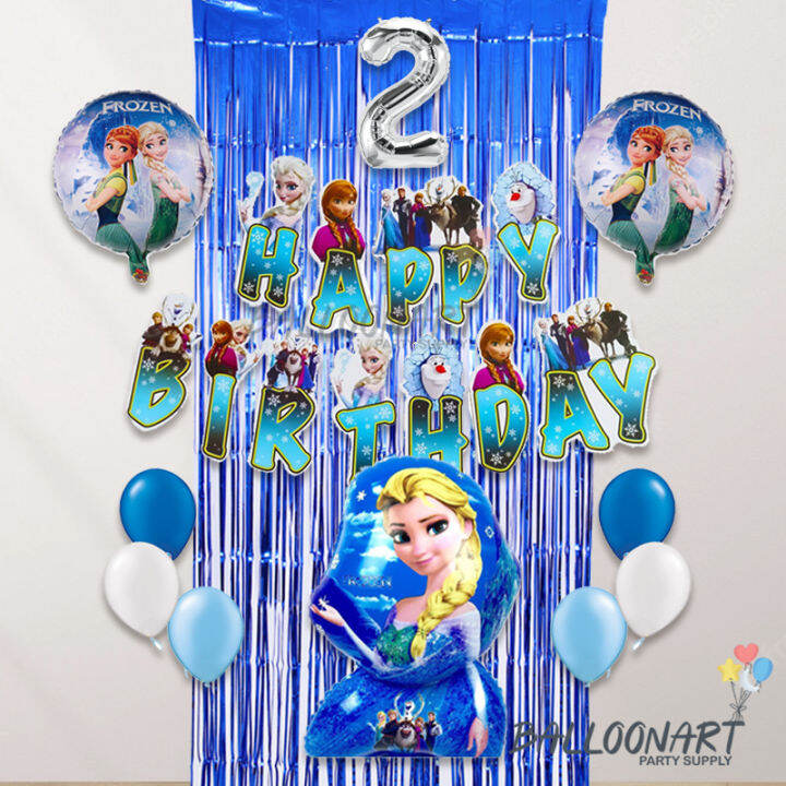 FROZEN SIMPLE DEKORASI SET/DEKORASI ULTAH ANAK CEWE/BALON FOIL FROZEN ...