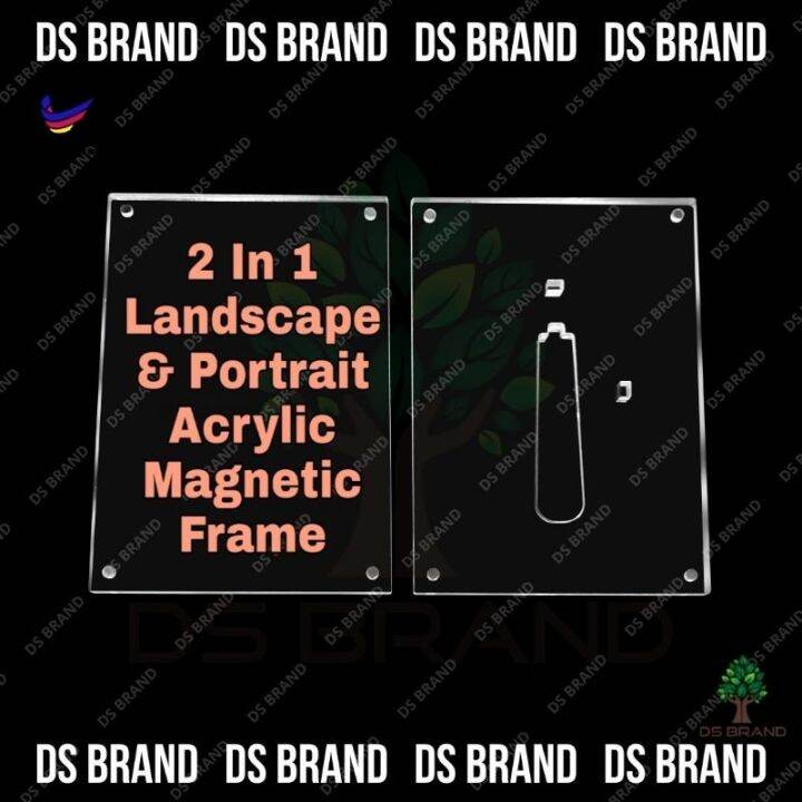2 in 1 Magnatic Acrylic A4 & A5 Saiz Photo Frame / Poster Holder ...
