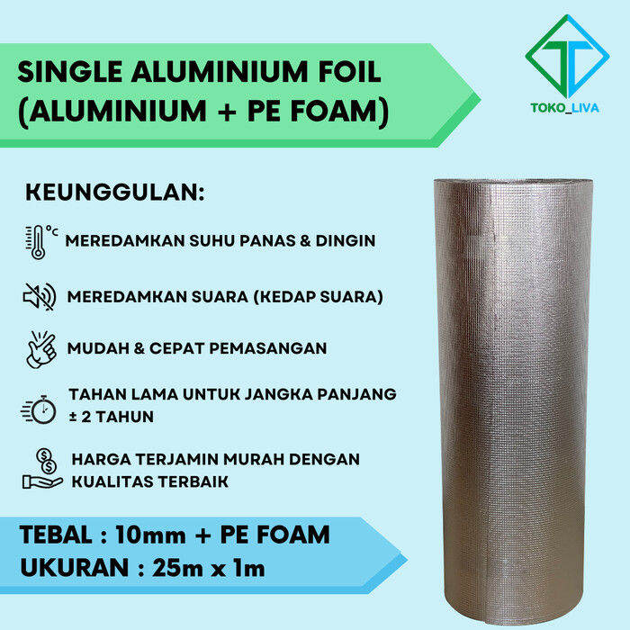 Aluminium Foil Peredam Panas Suara Dinding Dapur 10mm per 25 meter ...