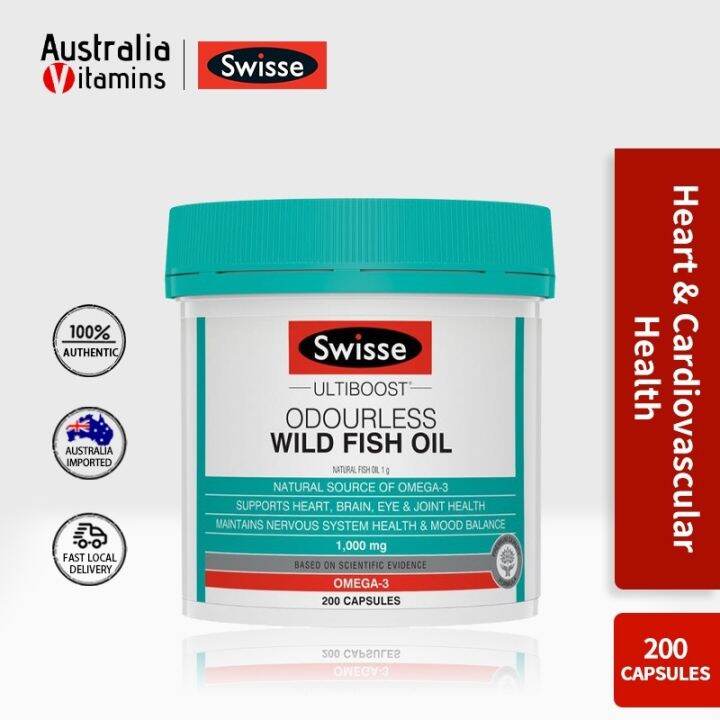 Swisse Ultiboost Odourless Wild Fish Oil 1000mg 200 Caps | Lazada PH