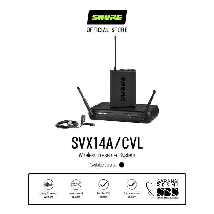 Shure SVX14A/CVL Wireless Presenter System | Lazada Indonesia