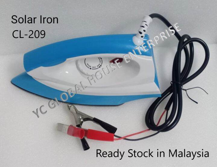 Solar Energy 12V DC Electric Dry Iron (Dry use only) CL209 (Ready Stock in Malaysia) | Lazada