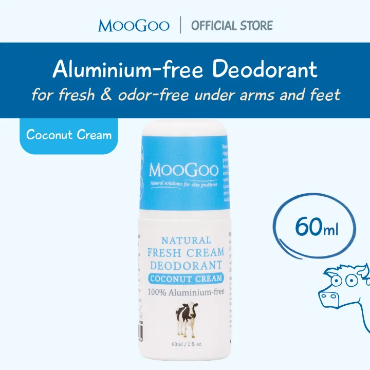 MooGoo Fresh Cream Deodorant (Coconut Cream) 60ml | Lazada