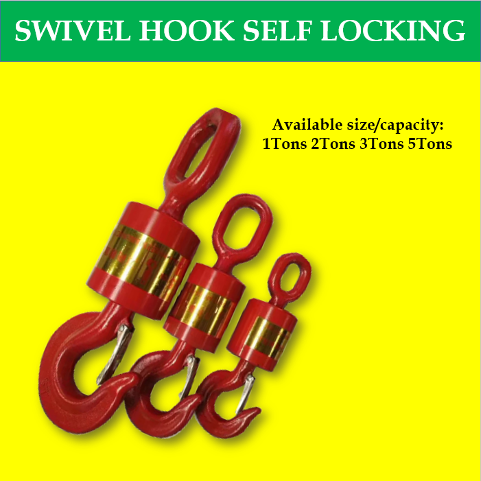MAGO 1T-5T Swivel Self-locking hook 360 Degree Rotation Oil Field Alloy ... MAGO 1T-5T Swivel Self-locking hook 360 Degree Rotation Oil Field Alloy ...