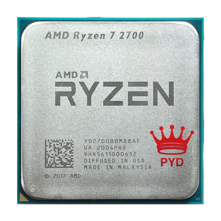 AMD Ryzen 7 2700 R7 2700 3.2 GHz Eight-Core Sixteen-Thread 16M 65W CPU ...