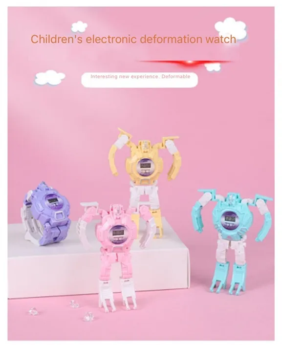 Children's Transformers Robot Transforming Watch Toy Primary School ...