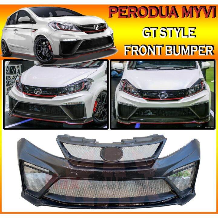 PERODUA MYVI 2018-2021 GT STYLE FRONT BUMPER WITH DAYLIGHT LED (GT ...