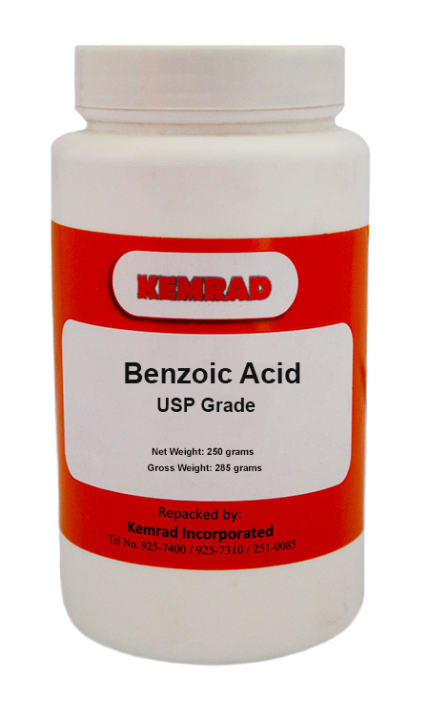 Kemrad Pure Benzoic acid USP Grade Net Weight 250 grams | Lazada PH