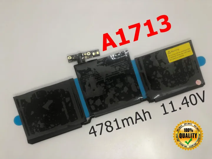 Battery A1713 FOR Pro 13" (สำหรับ Pro 13" Non-Touch Bar Late 2016 - Mid ...