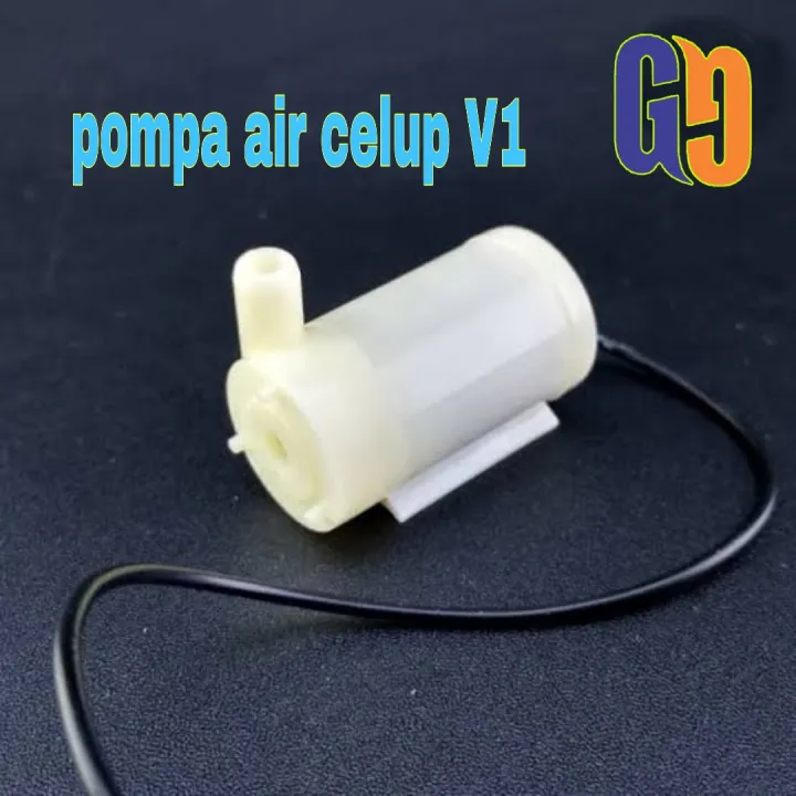 Pompa air celup mini submersible water pump 3v-5v DC proyek arduino ...