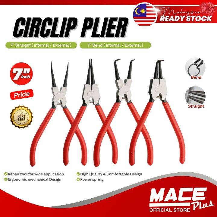 175mm Circlip Plier Straight Internal External Bend Internal Bend ...