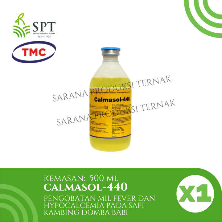 CALMASOL-440 500 ML MENGATASI HYPOCALCEMIA DAN MILK FEVER SAPI KAMBING ...