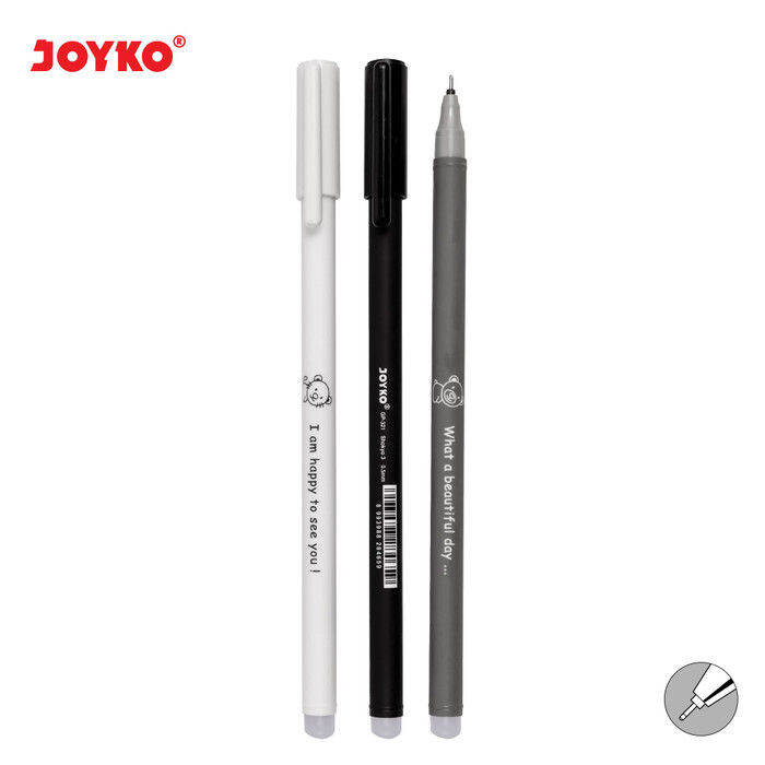 Joyko Gel Pen GP-321 SATUAN Shokyo Erasable Black Ink Pena Bisa Dihapus ...