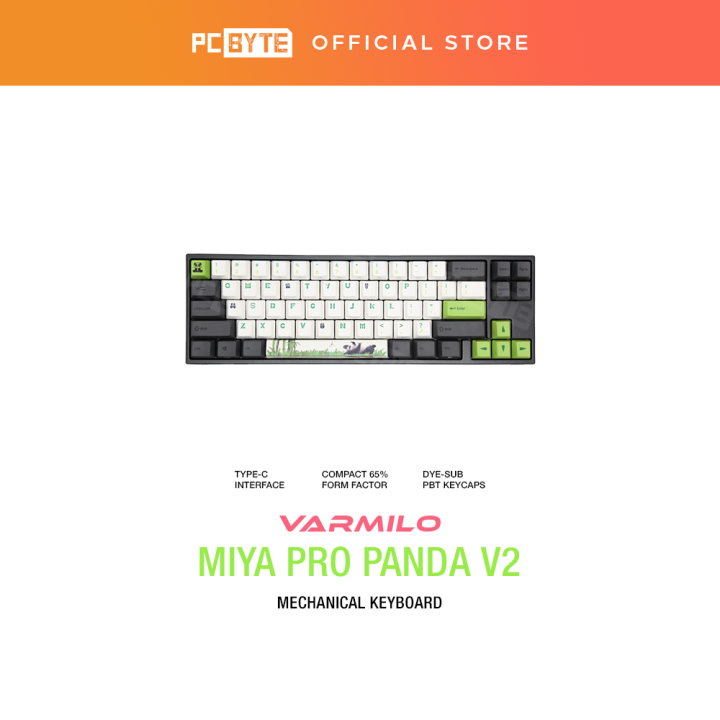 Varmilo Miya Pro Panda V2 Mechanical Keyboard - (Varmilo Ivy/Rose ...