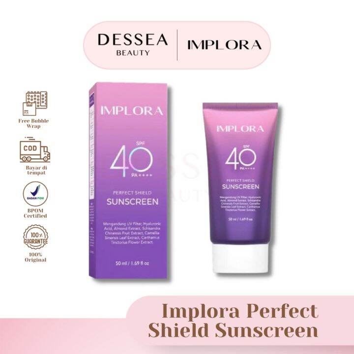 READY ! IMPLORA PERFECT SHIELD SUNSCREEN SPF40 PA++++ 50ml / Sunscreen ...