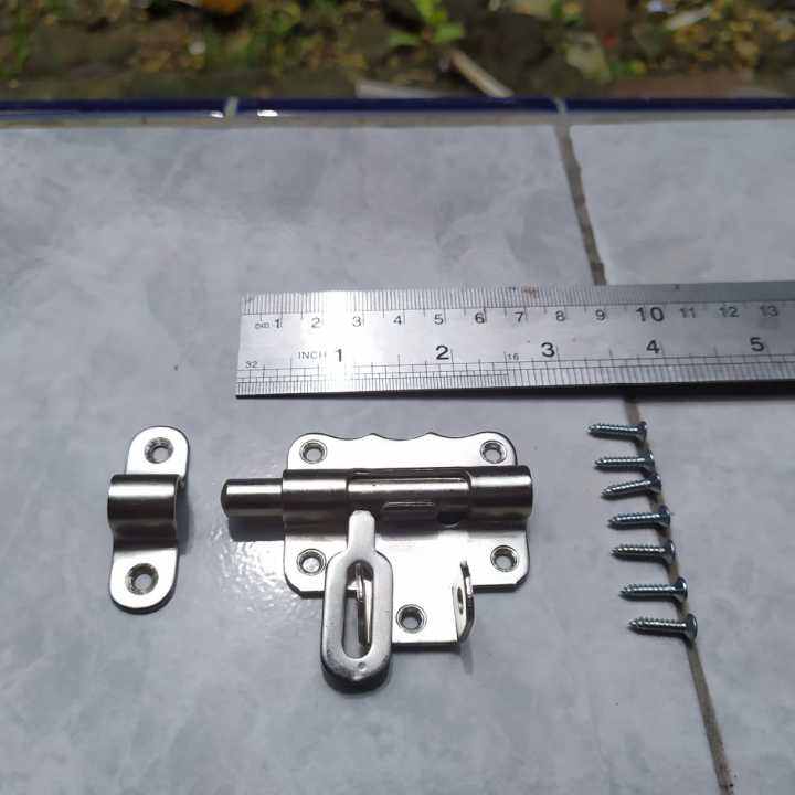 Grendel Overval Overpal Operval Operpal 2 inch tebal 1,5 mm baja Chorme ...