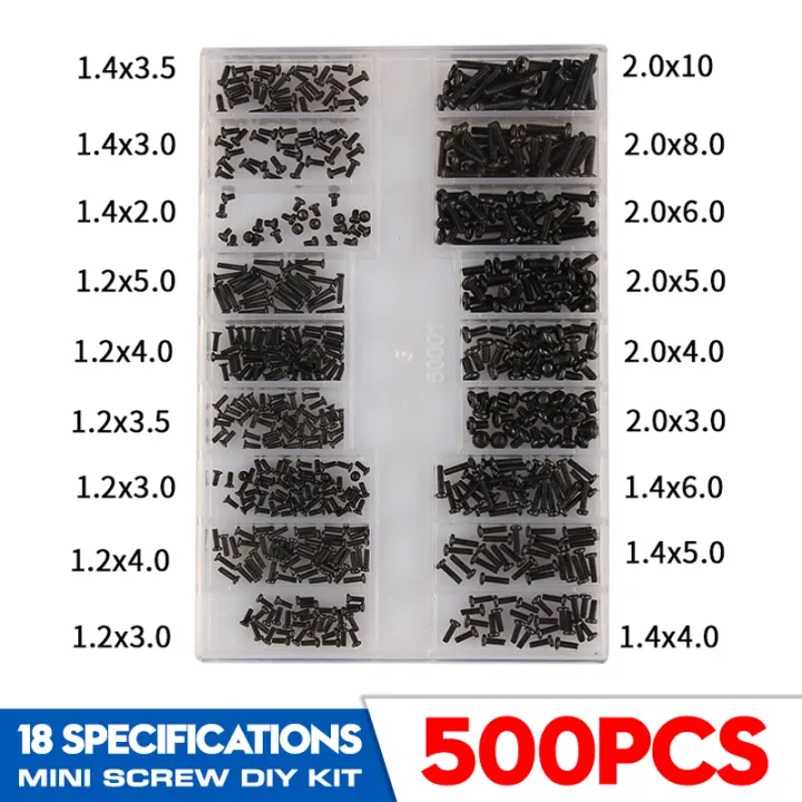 18 Types 500pcs Laptop Notebook Computer Screw Kit Set Assemble Repair ...