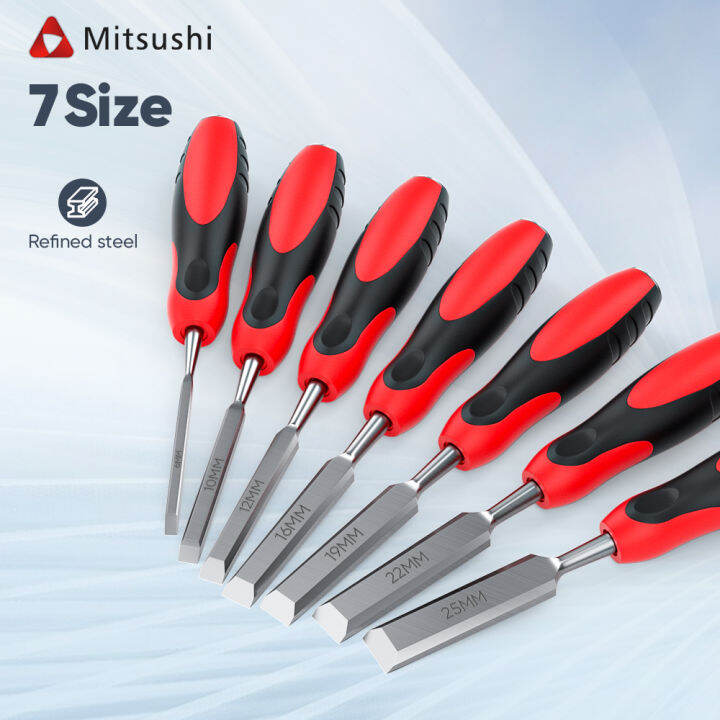 Mitsushi Industrial Wood Chisel 6mm Flat Chisel Wood Carving Tools Wood ...
