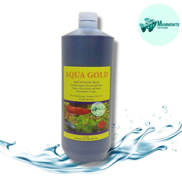 Aqua Gold Methylene Blue Meth Blue 1 Liter Aquarium Tank Fish Medicine ...