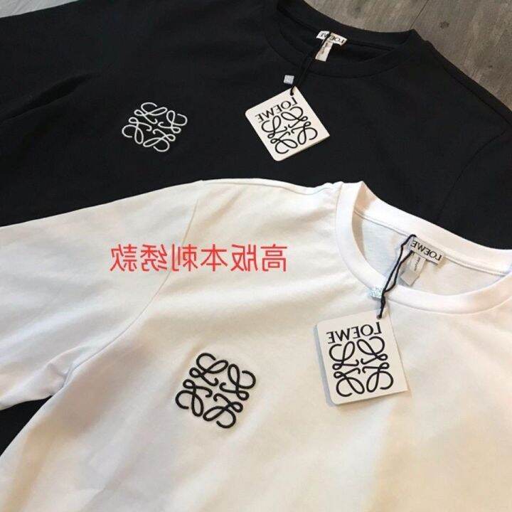 Loewe Luo Yiwei เสื้อยืดแขนสั้นสำหรับผู้ชายและผู้หญิง,เสื้อปักลายผ้า ...