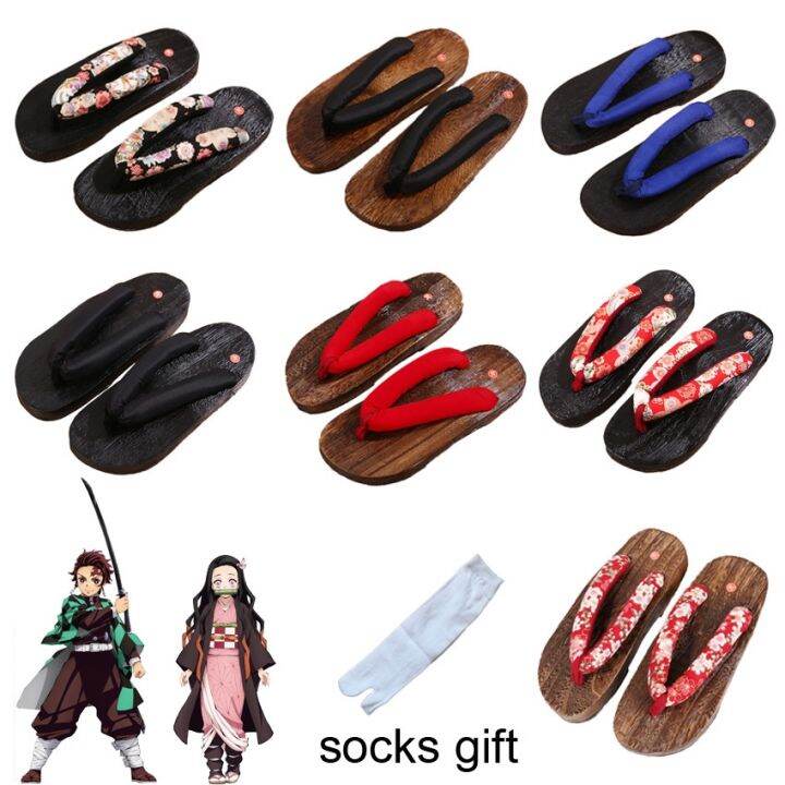 Demon Slayer Anime Cosplay Shoes Men Women Traditional Samurai Japanese ...